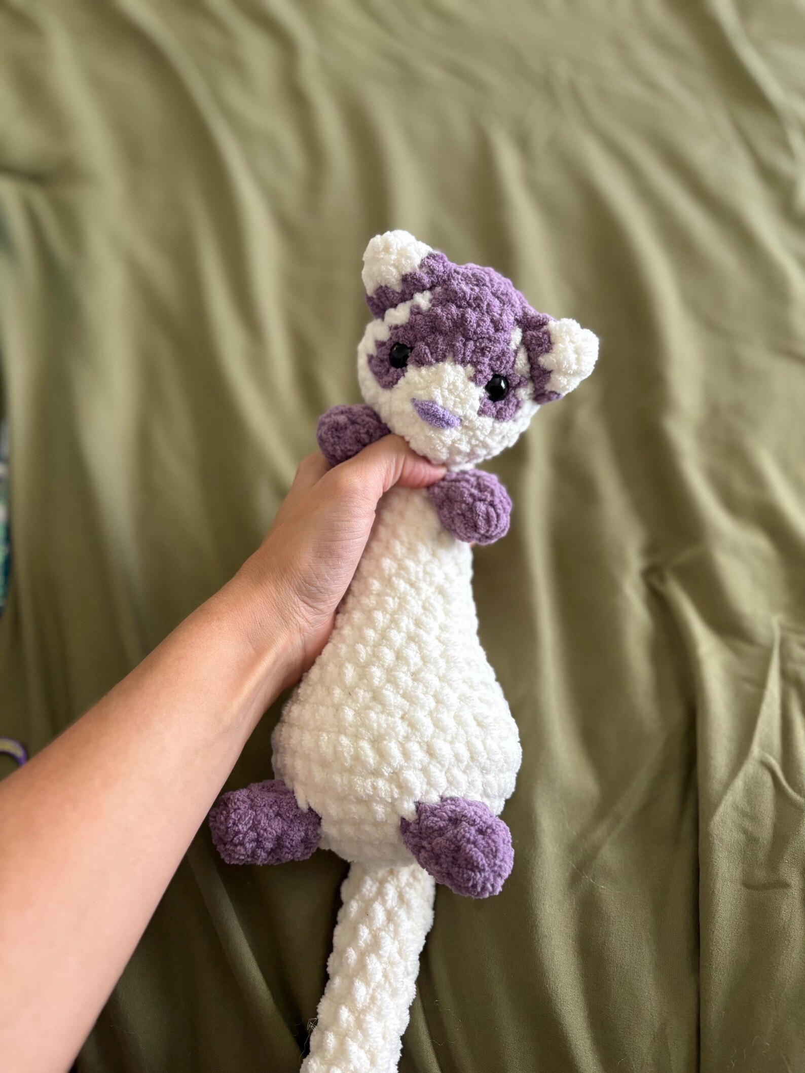 Crochet Ferret, Purple Ferret, Plush Ferret, Gifts for Ferret Lovers ...