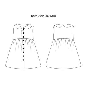 18" Doll - Dyer Dress PDF Pattern (made for American Girl, Fits Our ...