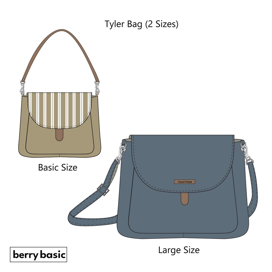 Tyler Bag PDF Pattern 2 Sizes Easy Sewing Pattern - Etsy