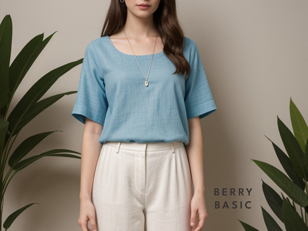 Leland Basic Top PDF Sewing Pattern - 4 Kinds of Paper (A4, US Letter ...