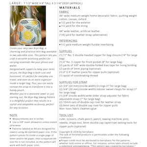 Bryn Zipper Bag PDF Sewing Pattern - Easy Sewing Pattern - Etsy