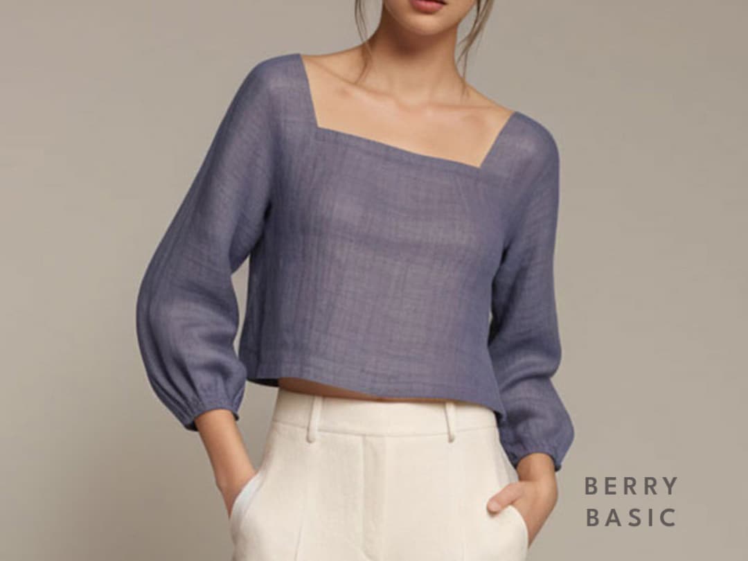 Cerys Square Neck Top PDF Pattern (A4, US Letter, A0, 36"x48" Printing ...