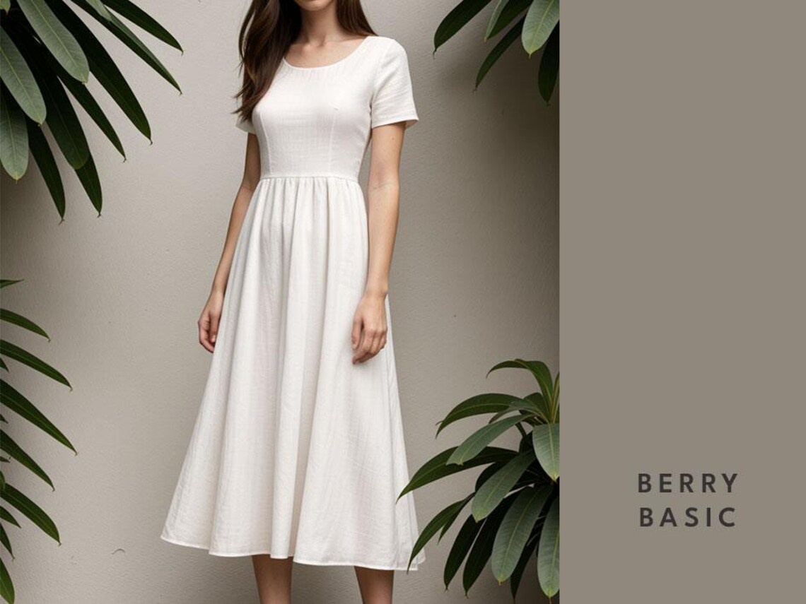 Hannah Dress PDF Sewing Pattern - 4 Kinds of Paper (A4, US Letter, A0 ...