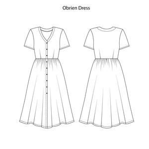 Obrien Dress PDF Sewing Pattern - 4 Kinds of Paper (A4, US Letter, A0 ...