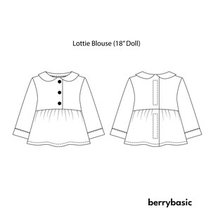 18" Doll - Lottie Blouse PDF Sewing Pattern (made for American Girl, Fits Our Generation Too ...