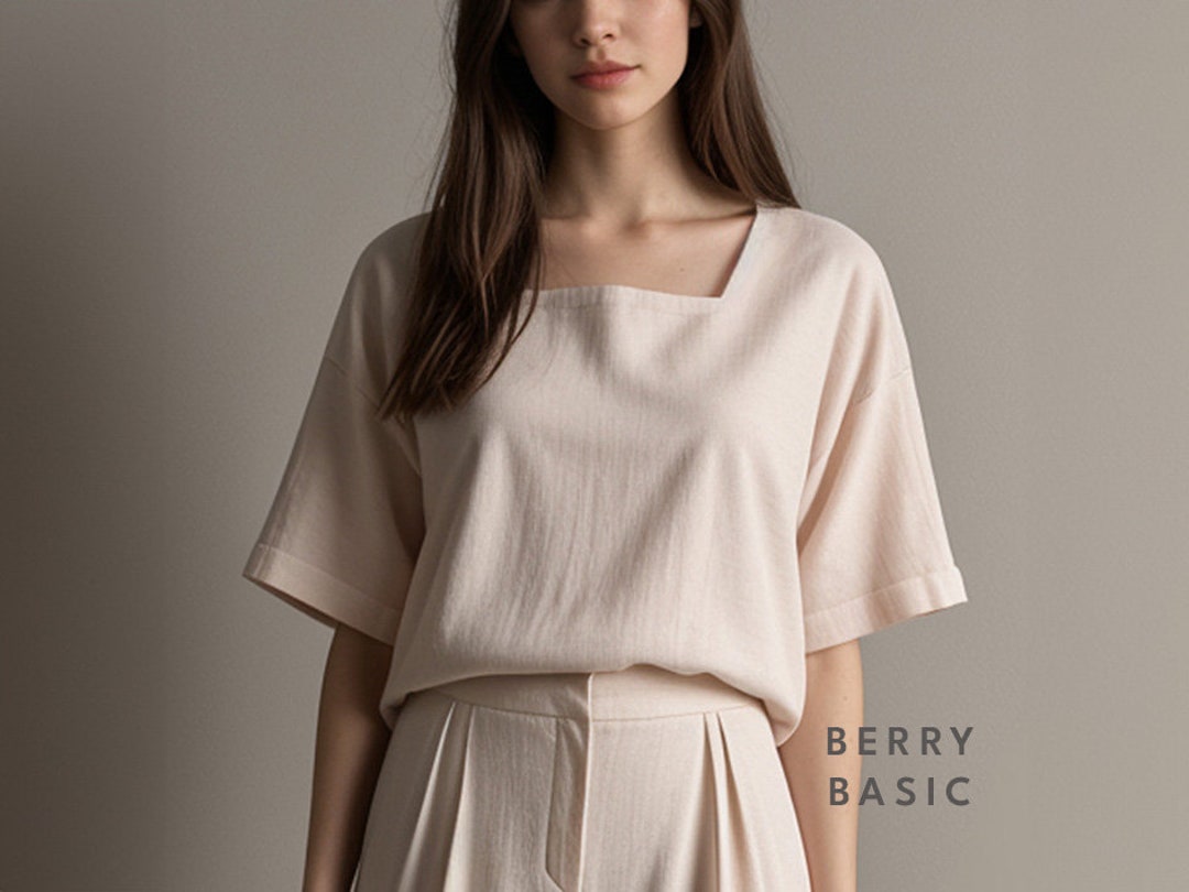 Kiran Square Neck Top PDF Sewing Pattern - 4 Kinds of Paper (A4, US ...