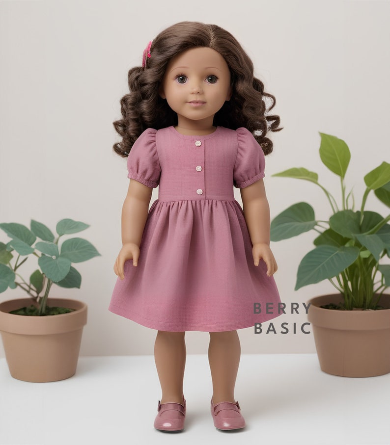 18 Doll Valentina Dress Pdf Sewing Pattern American Girl Doll Body Size Etsy