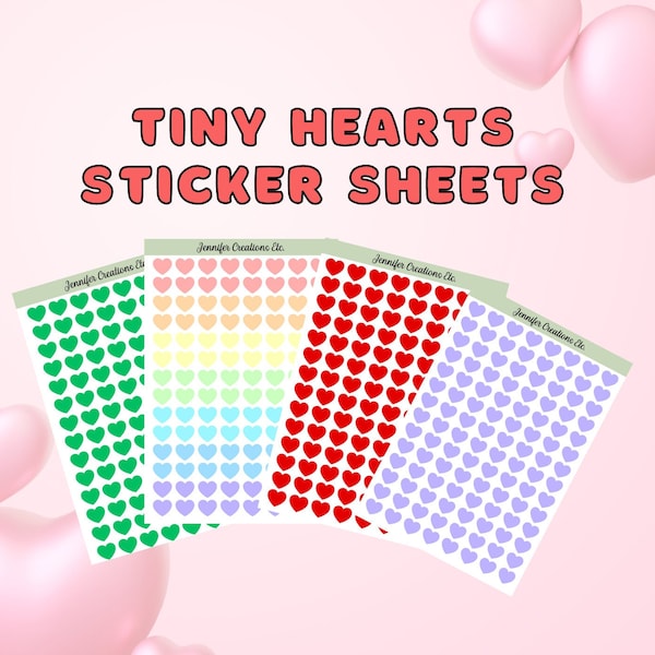 Small Heart Stickers - Etsy