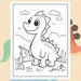 100 Easy Roar-tastic Fun: Dinosaur Coloring Pages for Toddlers Simple ...