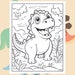 100 Easy Roar-tastic Fun: Dinosaur Coloring Pages for Toddlers Simple ...