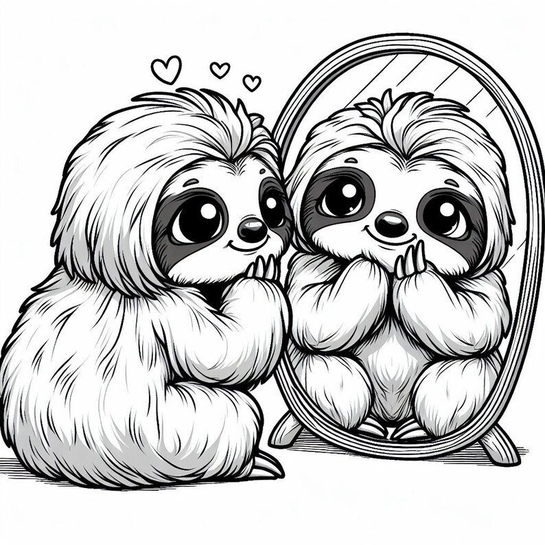 Fun Sloths Coloring Sheets Pack for Preschoolers Toddlers Simple ...