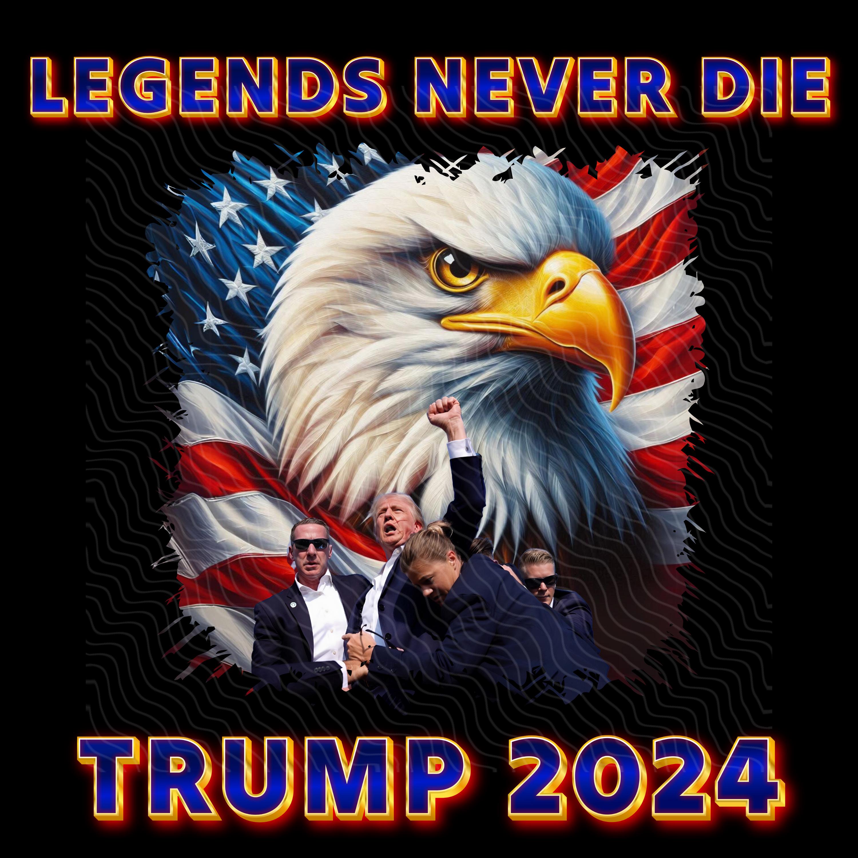 Legends Never Die Trump PNG ONLY - Etsy