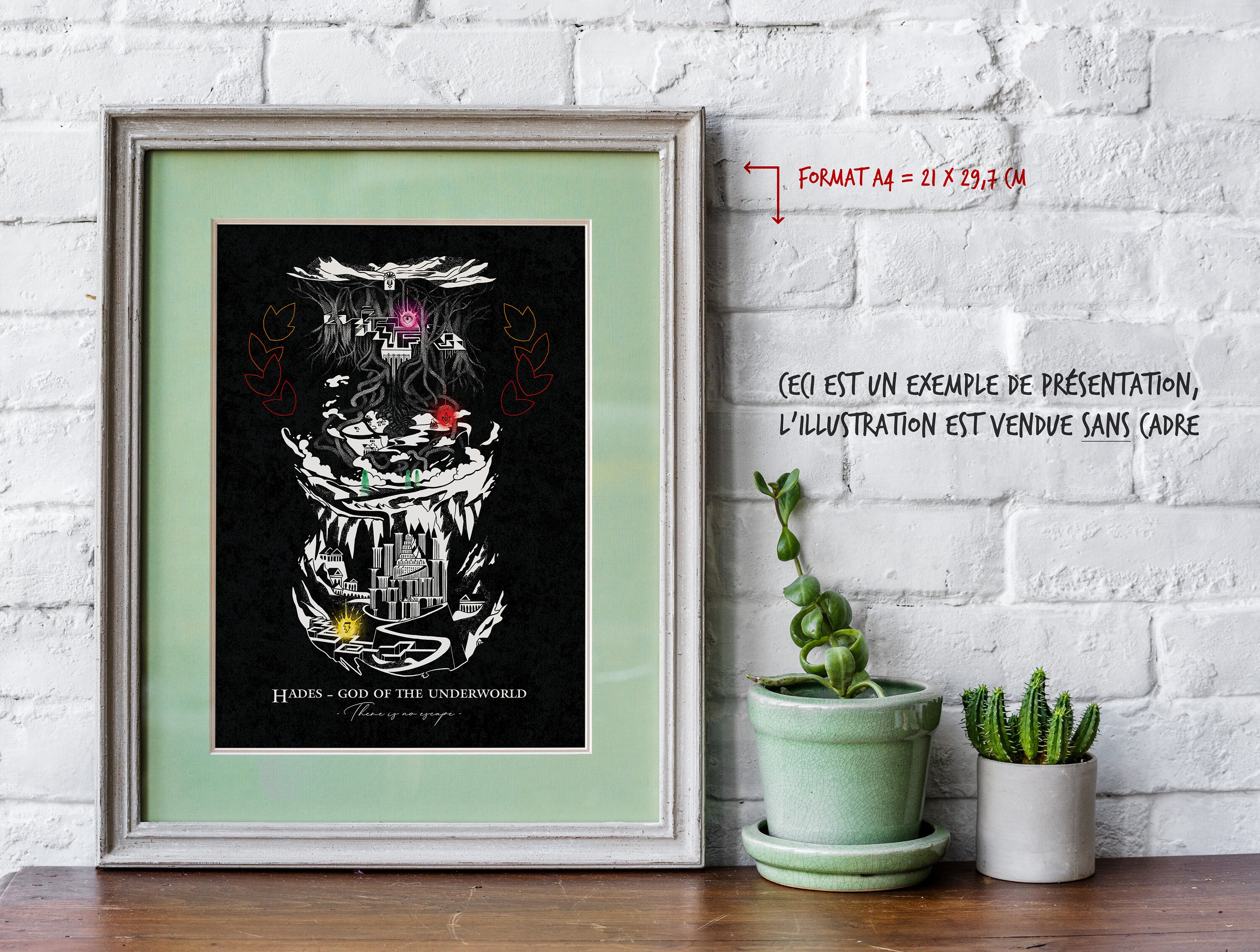 Hades "map of the Underworld" Embroidered Illustration - Etsy