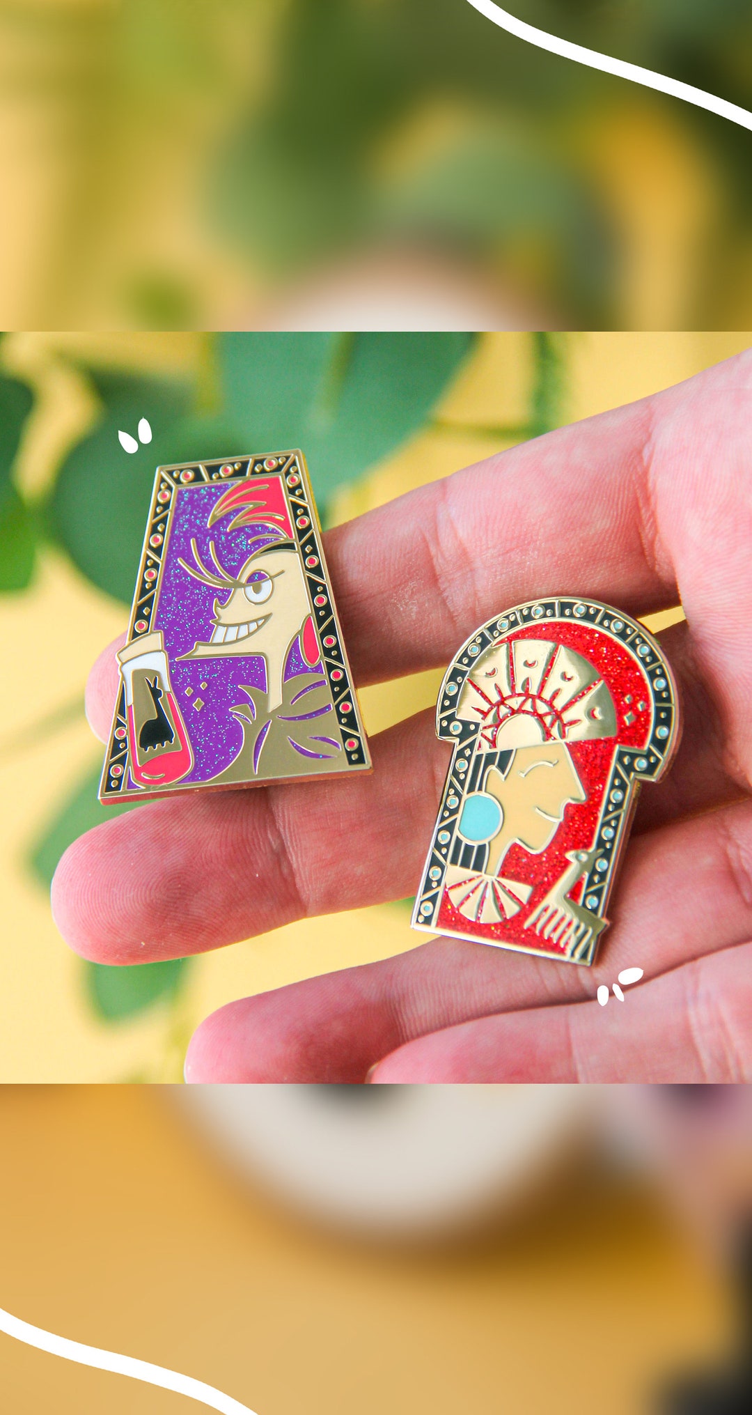 2 Cartoon Emperor Duo Pins - Etsy