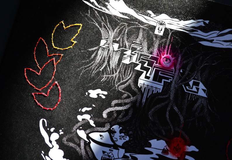 Hades "map of the Underworld" Embroidered Illustration - Etsy