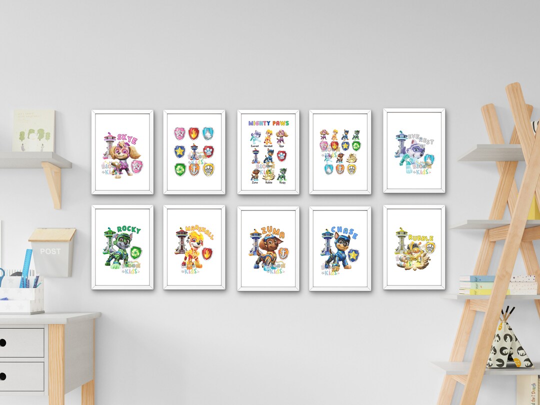 Mighty Set of 10 Power up Pups Character Powers Poster Power Full ...