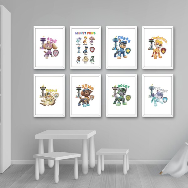Mighty Pups Poster - Etsy