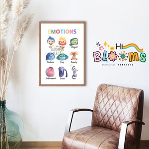 Bundle Set of 12 Inside Character Feelings Emotions Poster Color Pencil ...