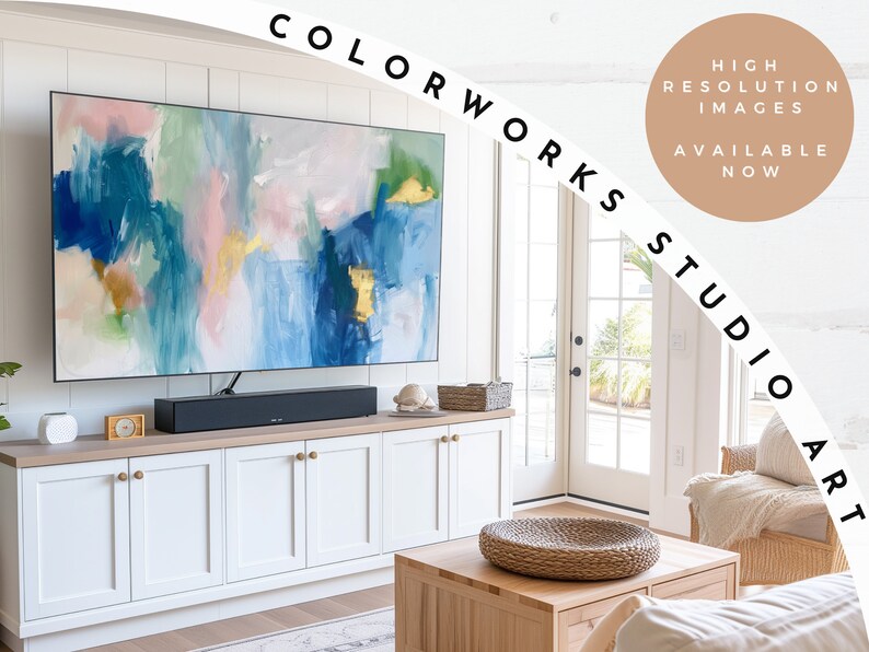 Samsung Frame TV Art | Lush Abstract Digital Painting | Modern Chic ...