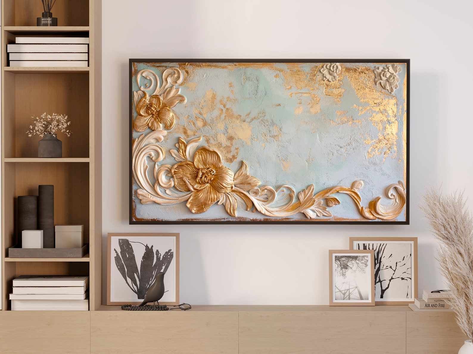 Samsung Frame TV Art | Vintage Gilded Shabby Chic Decor ...