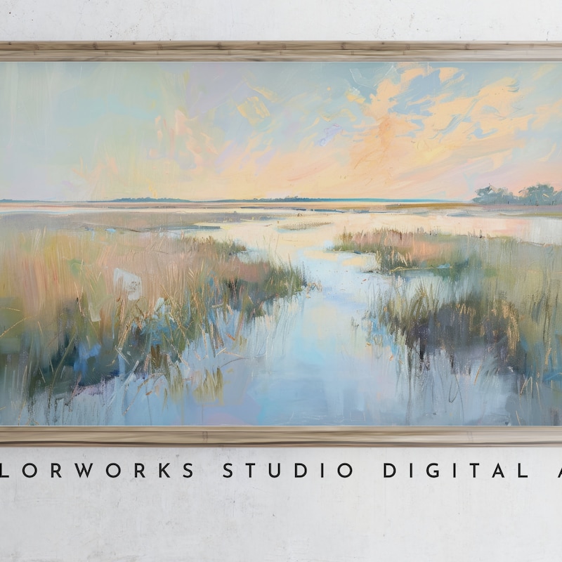 Abstract Landscape Marsh - Etsy