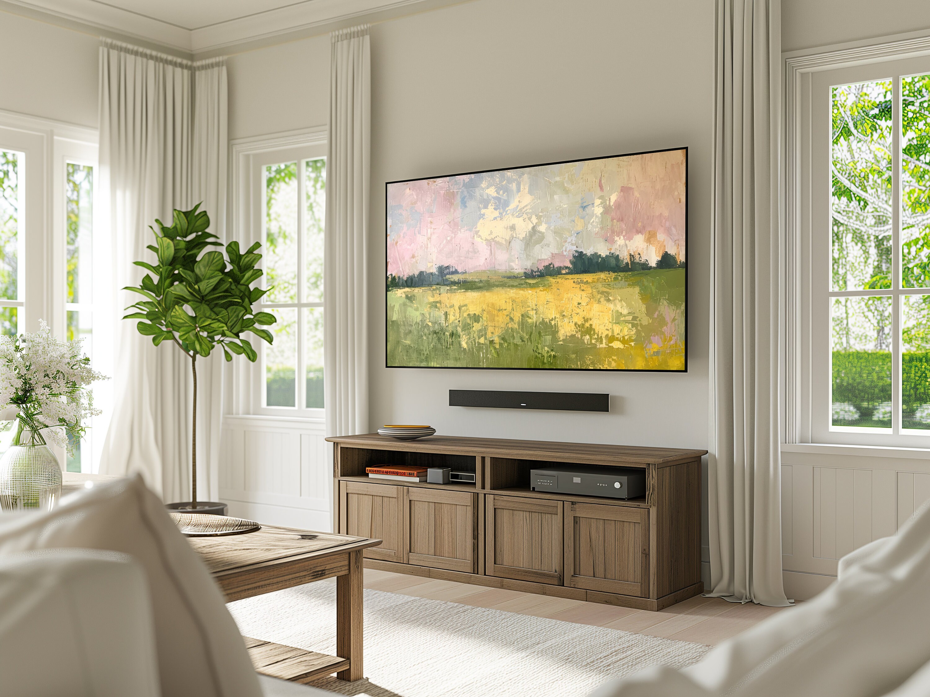 Samsung Frame TV Art - Modern Landscape Digital Oil Painting, Instant ...