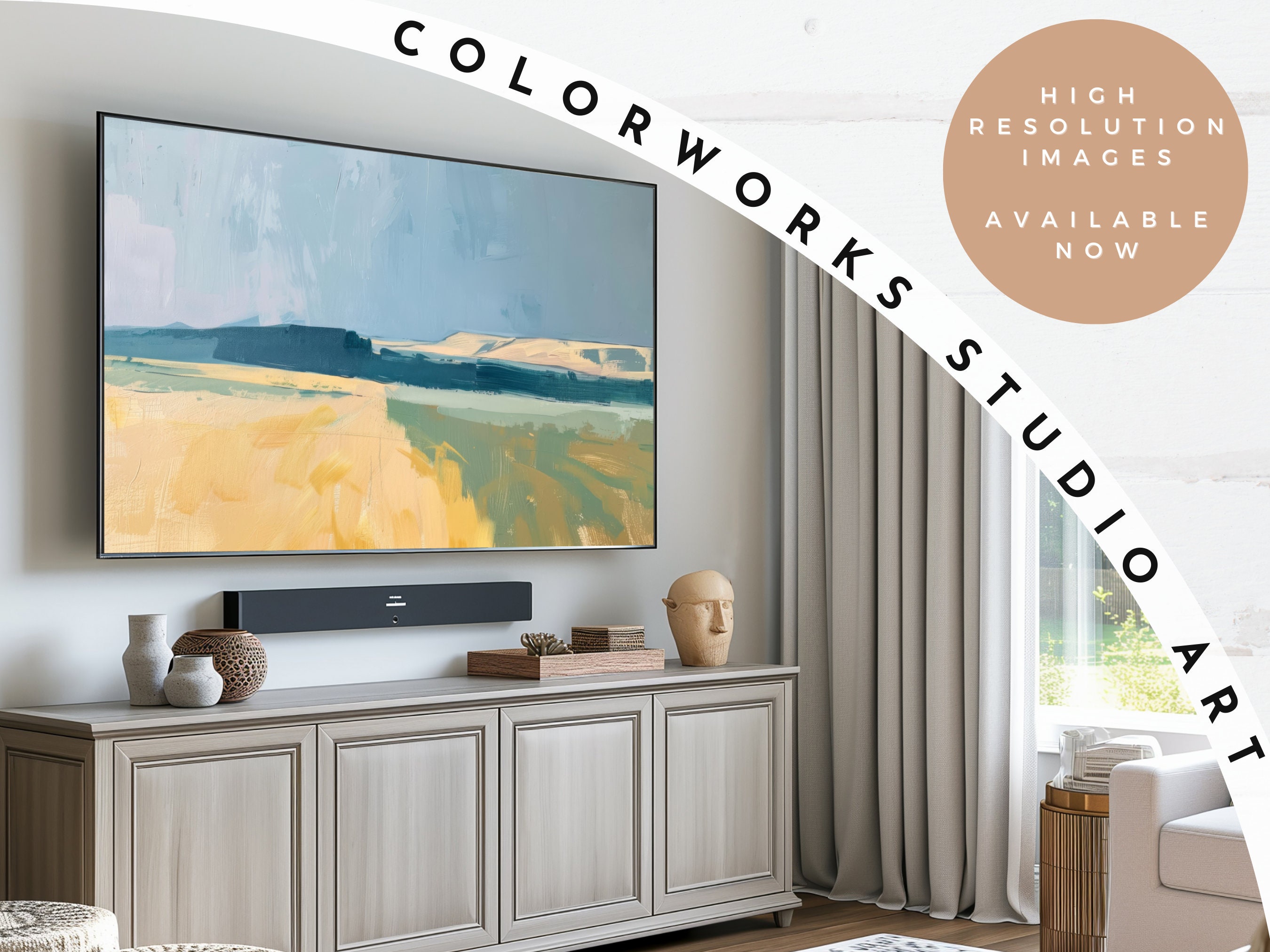 Samsung Frame TV Art - Modern Landscape Digital Oil Painting, Instant ...