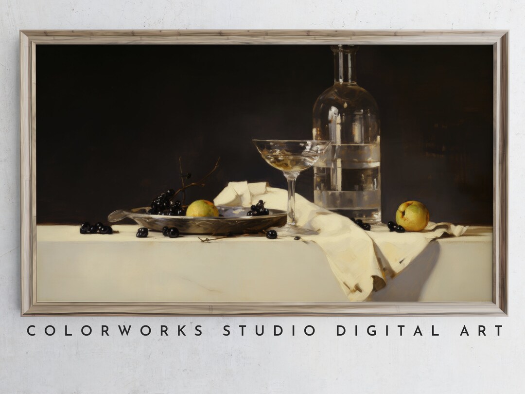 Samsung Frame TV Art | Still Life With Grapes | Deep Minimalist Artwork ...