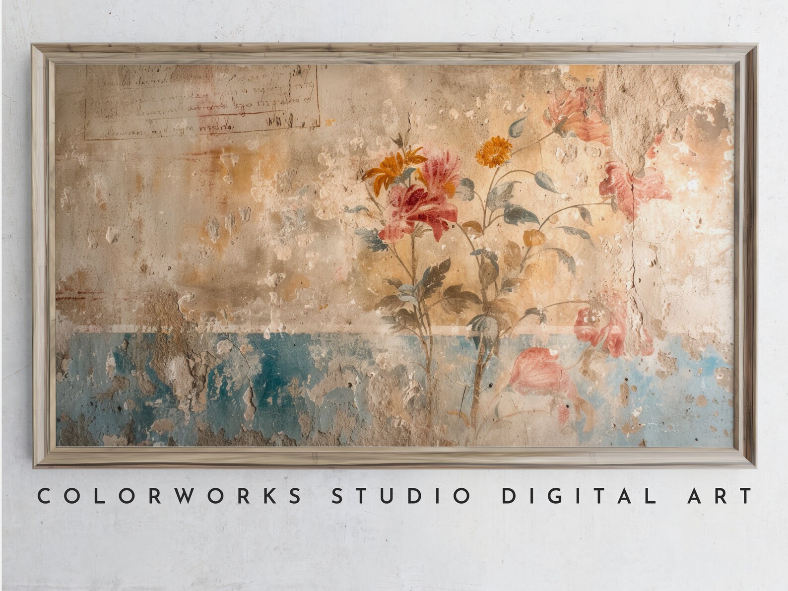 Samsung Frame TV Art | Antique Style Fresco Shabby Chic ...