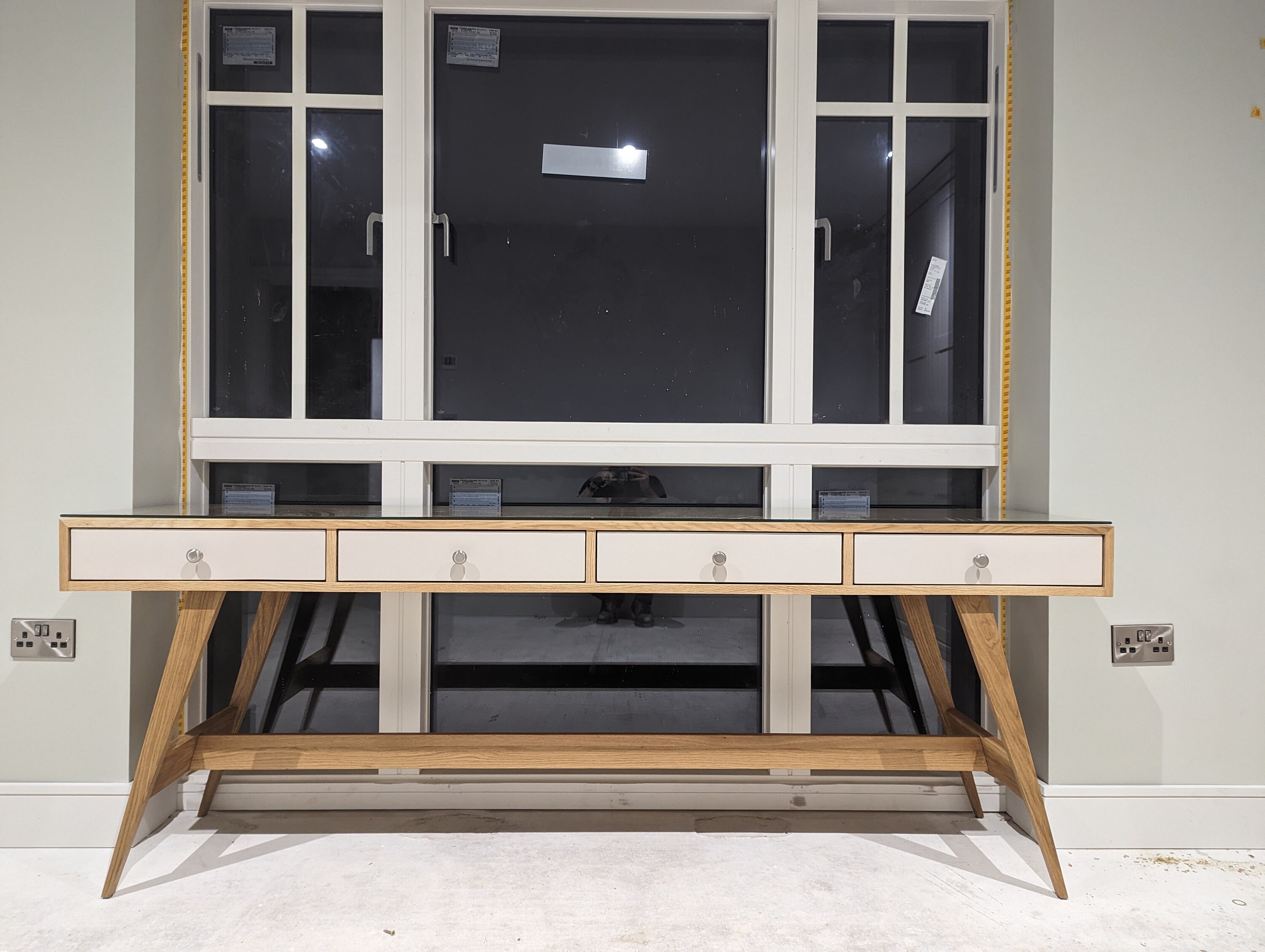 Handcrafted Solid Oak River-top Desk | 4 Soft-close Drawers | Custom ...