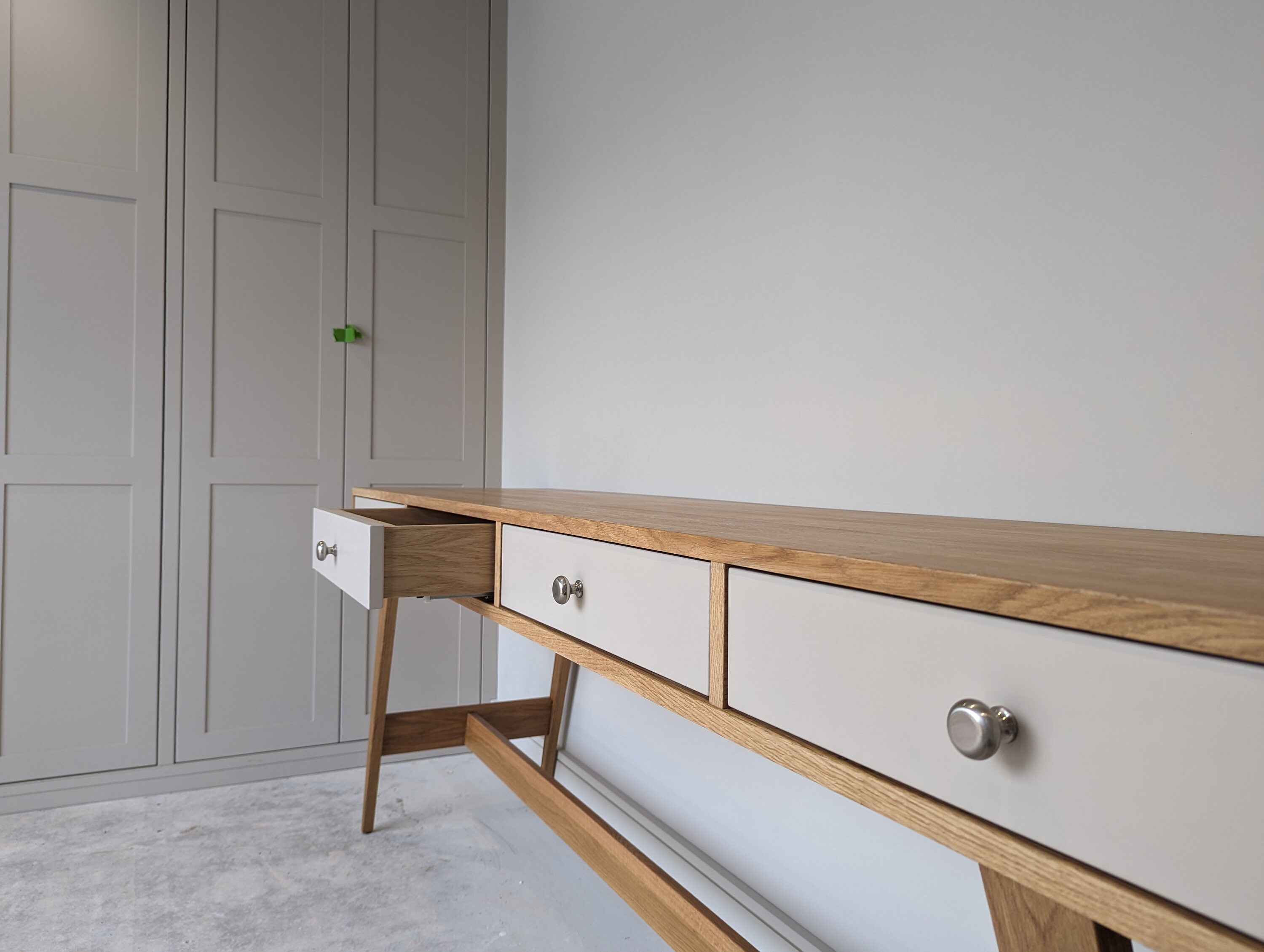 Handcrafted Solid Oak River-top Desk | 4 Soft-close Drawers | Custom ...