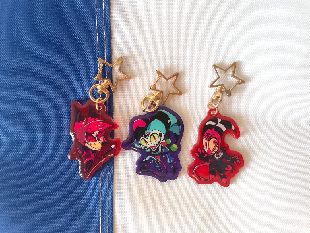 Alastor Keychain Alastor Hazbin Angel Dust Hazbin Keychain Hazbin Hotel ...