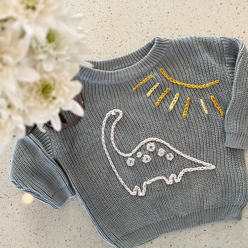 Dinosaur Sweater - Etsy