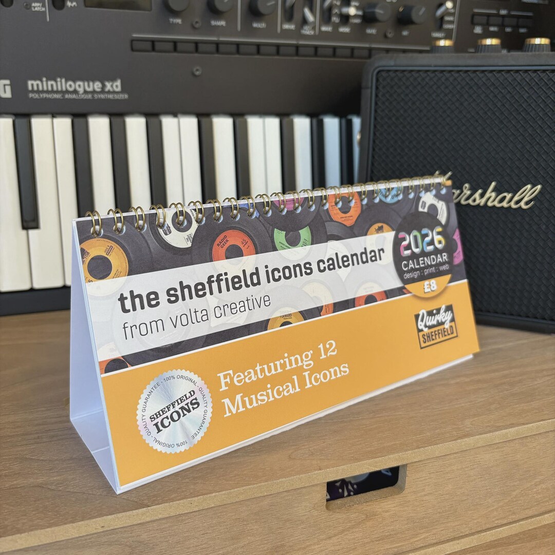 Sheffield Music Icons 2026 Desk Calendar - 12 Sheffield Musicians - 12 ...