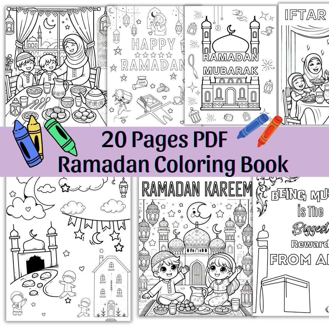 Ramadan Coloring Pages for Kids - Fun Islamic Activities and Printables ...