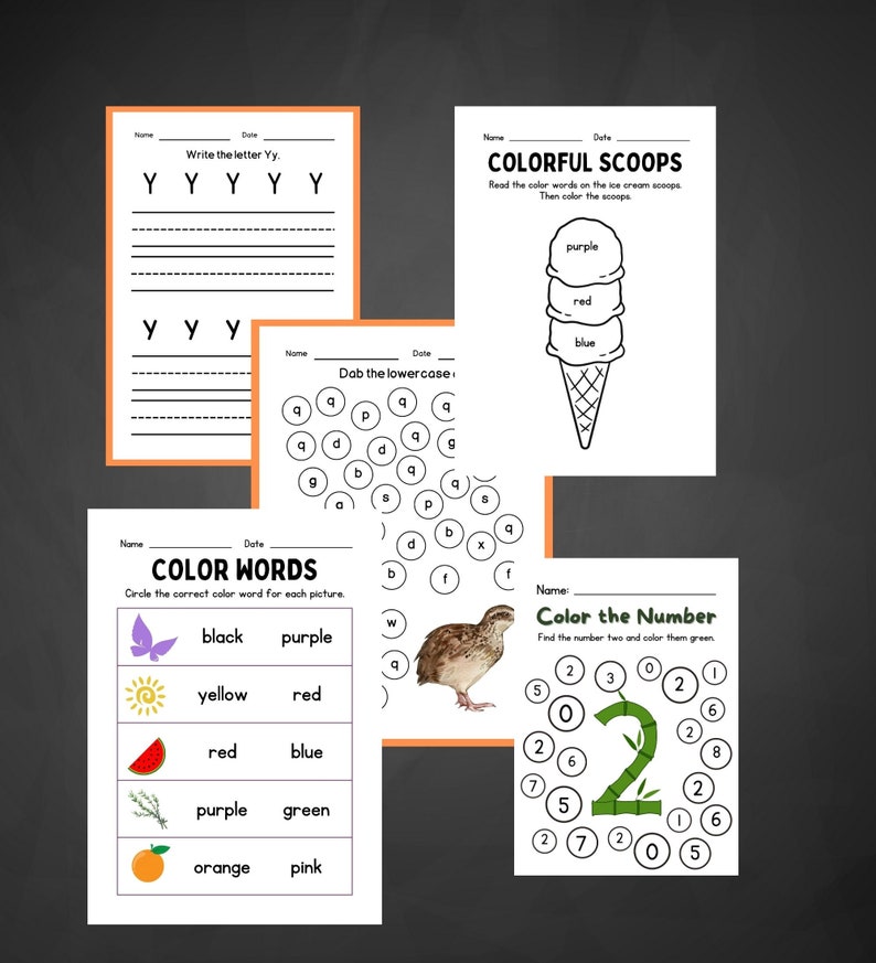 Printable Preschool Workbook 140+ Pages, Activity Worksheet, Printable ...