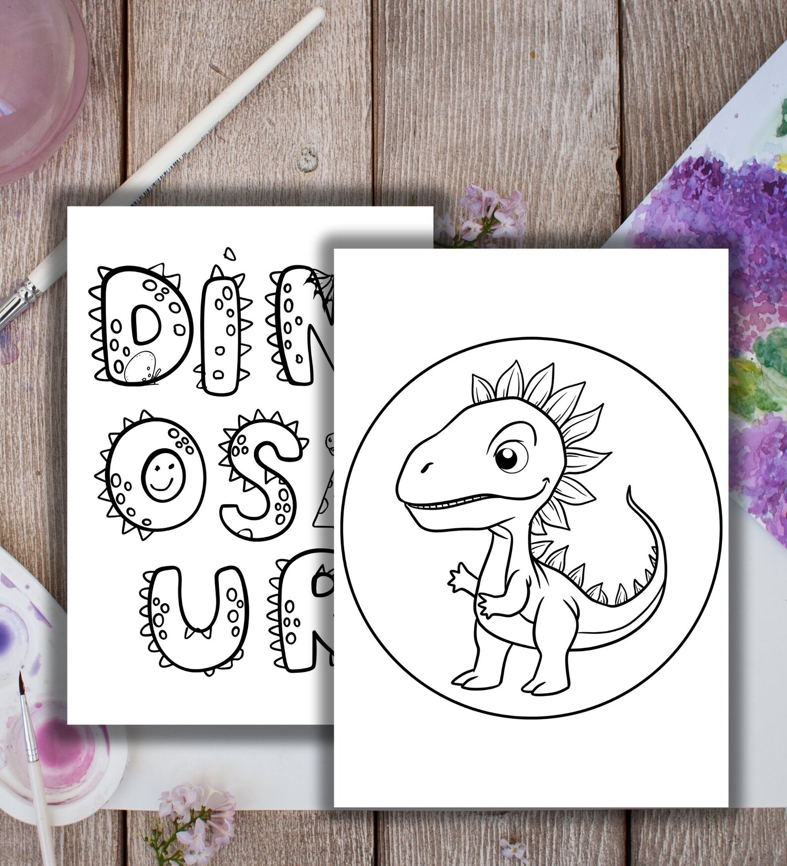 Printable Little Dinosaur Coloring Pages | DIY Kids Activity | Multiple ...