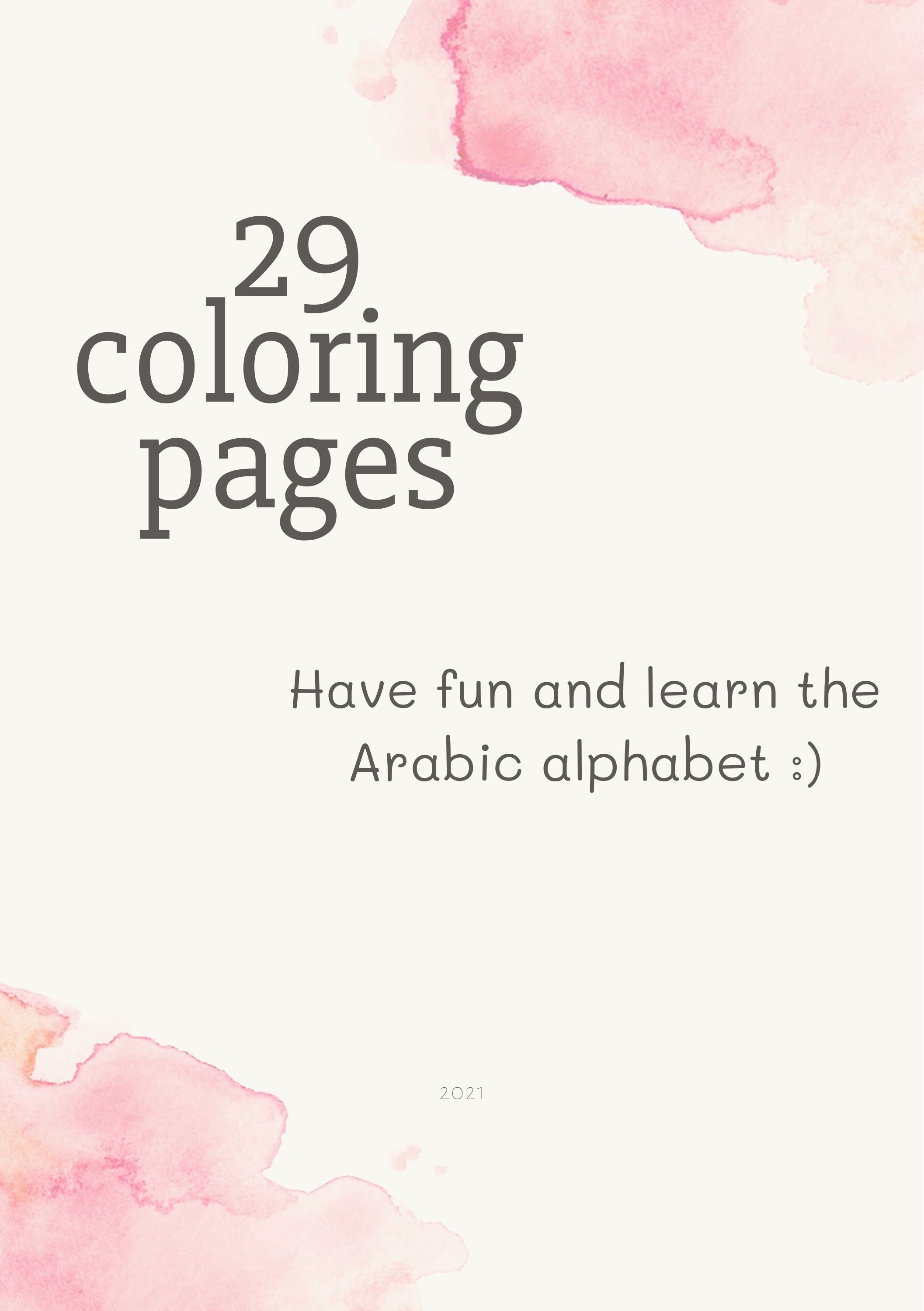 Arabic Alphabet Coloring Pages: Fun Illustrations (digital Download) - Etsy