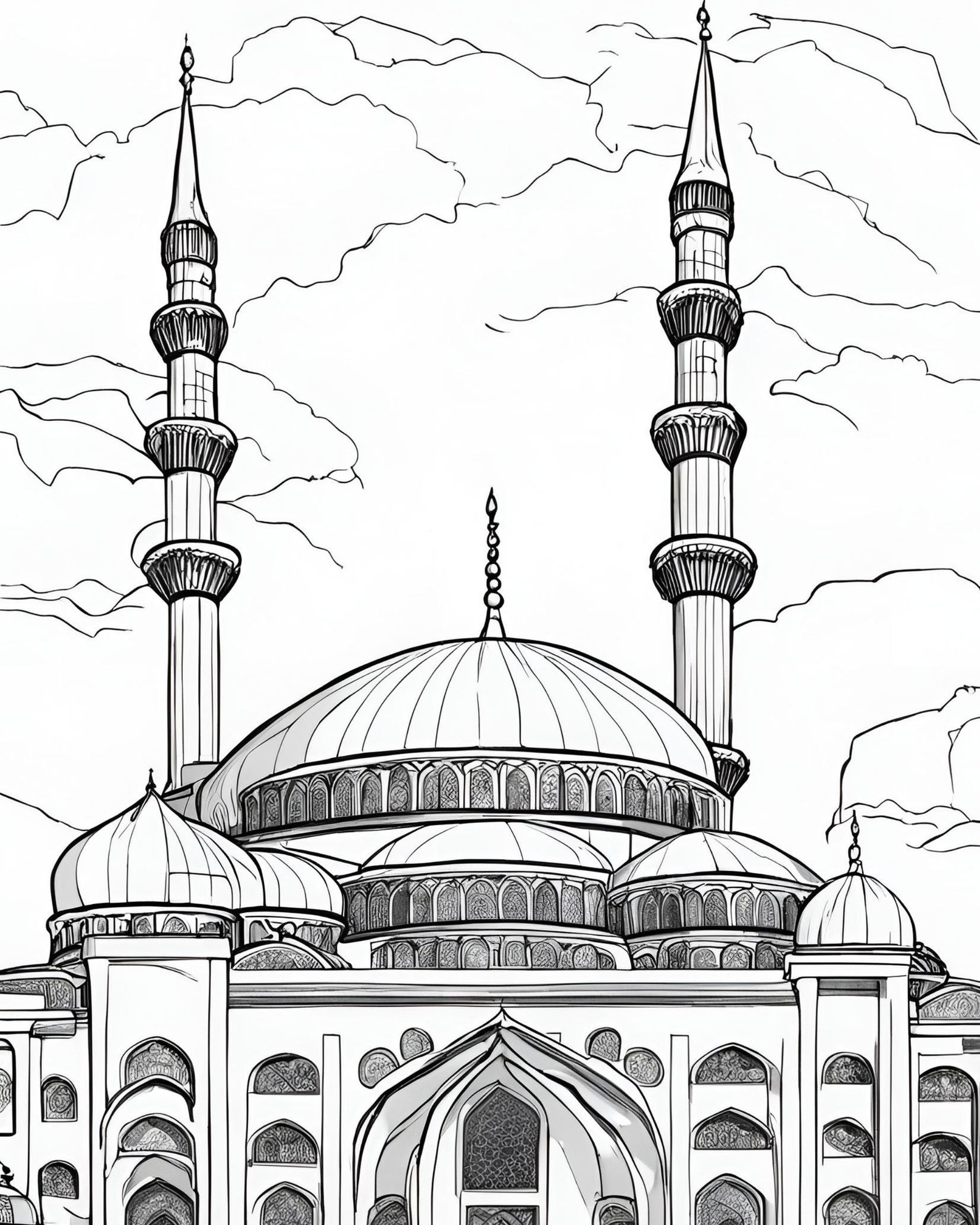 Islamic Mosque Coloring Pages | Islamic Art & Craft - Ramadan Activity ...