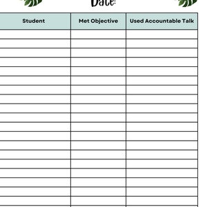 Teacher Daily Lesson Plan With Formative Assessment Tracker - Etsy