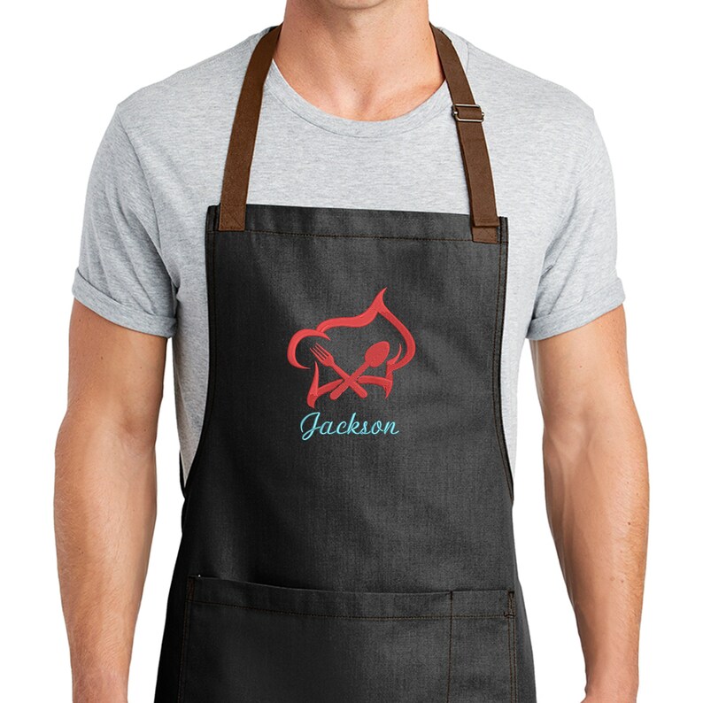 Custom Embroidery Aprons, Personalized Logo/text Kitchen Chef Apron ...