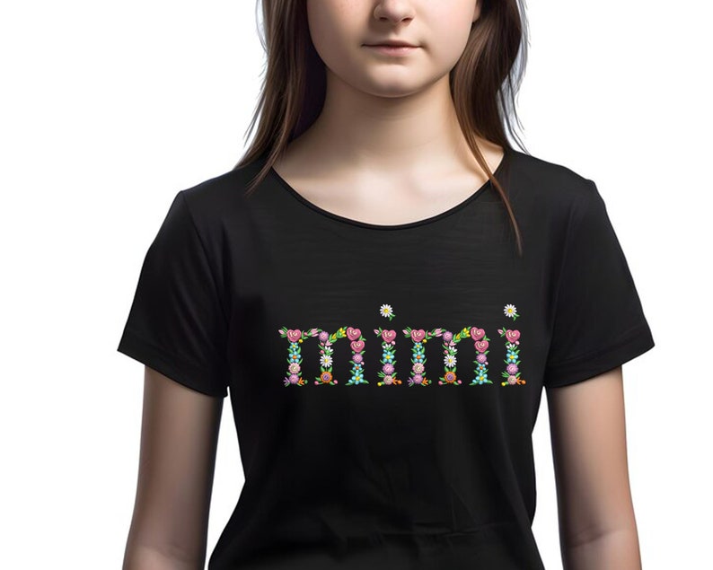 Mimi Machine Embroidery Design, Flower Letters Embroidery Files ...