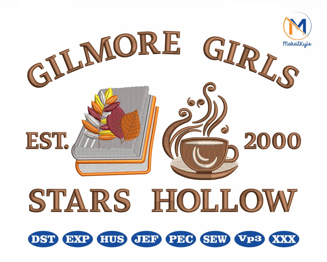 Stars Hallow Embroidery Design, Stars Hollow Fall Embroidered Design ...