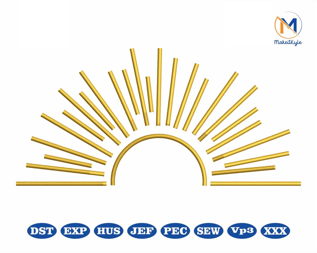 Embroidered Sun Outline Patterns, Machine Embroidery Sunshine Designs ...