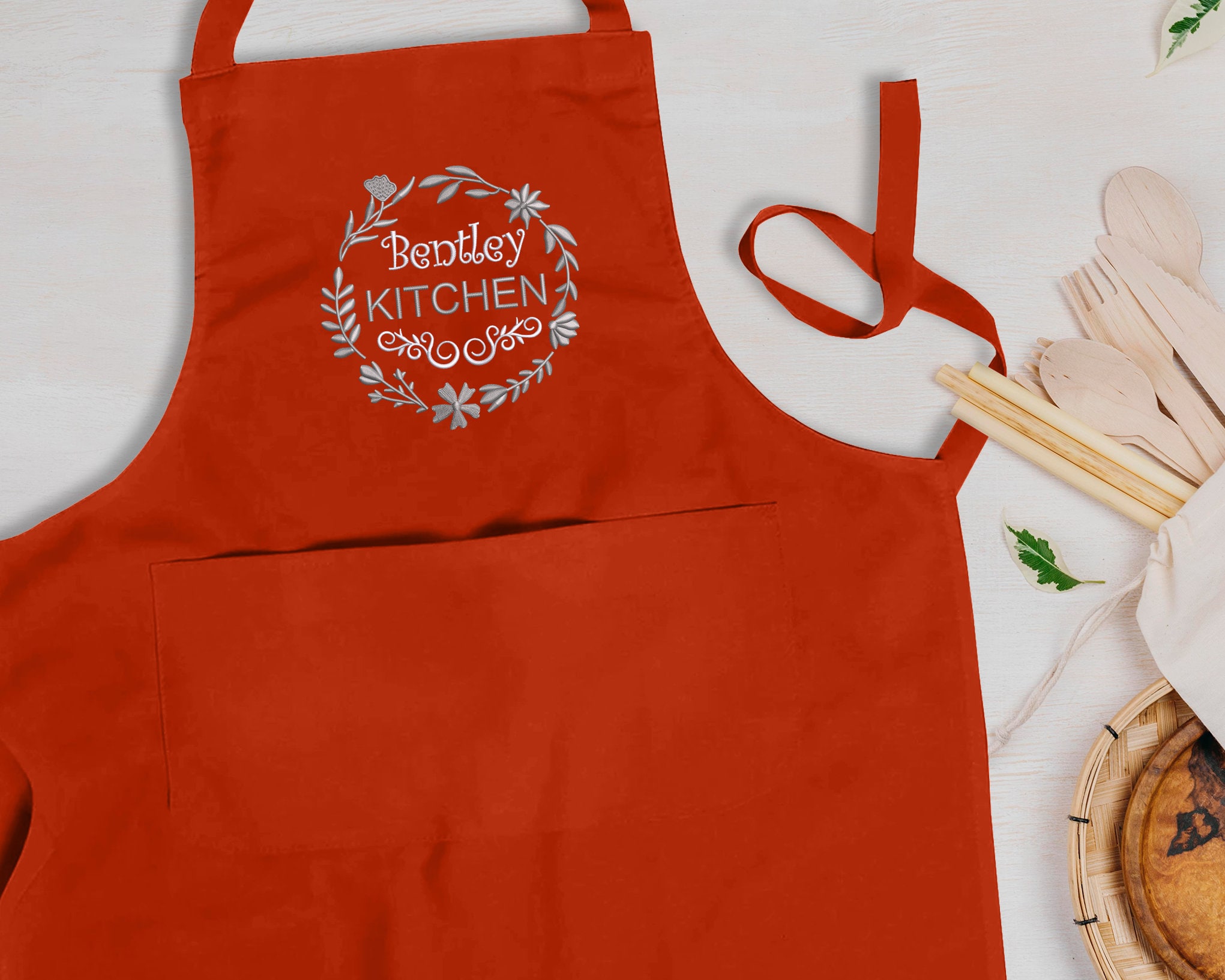Custom Embroidered Apron, Personalized Name Chef Kitchen Aprons ...