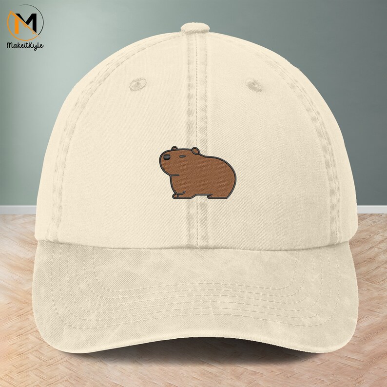 Capybara Embroidered Baseball Caps, Vintage Summer Couple Matching Hat ...