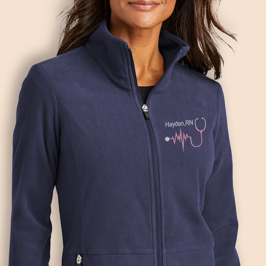Embroidered Custom RN Nurse Jackets, Personalized Name Monogram ...