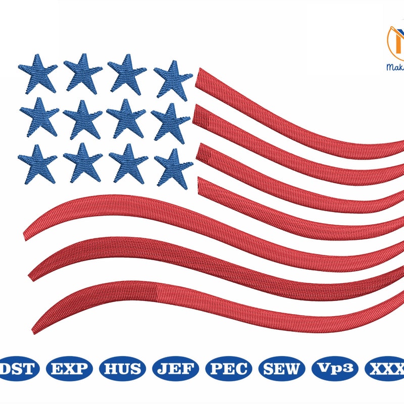 American Flag Embroidery - Etsy