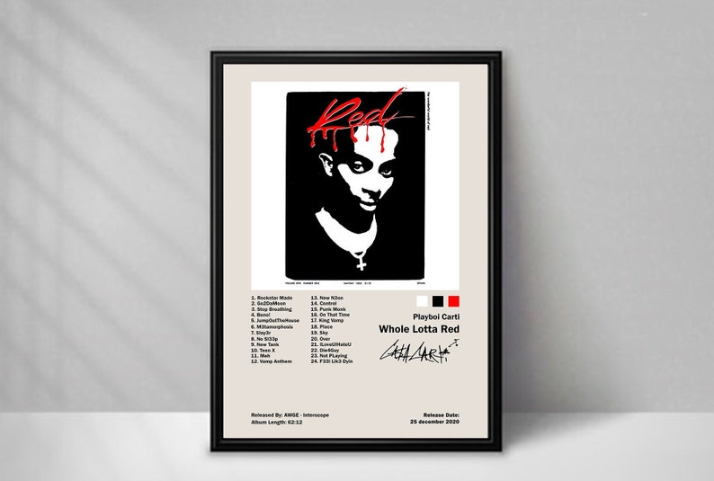 Playboi Carti Poster Set of 3 | Die Lit Album Poster | Playboi Carti ...