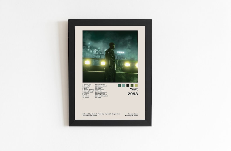 Yeat 2093 Album Poster, Album Cover Poster, 2093 Tracklist, Hypebeast ...